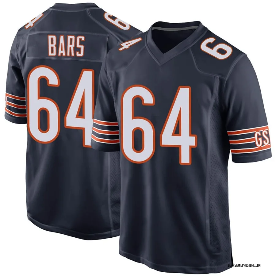 Alex Bars Chicago Bears Men's Game Team Color Nike Jersey - Navy